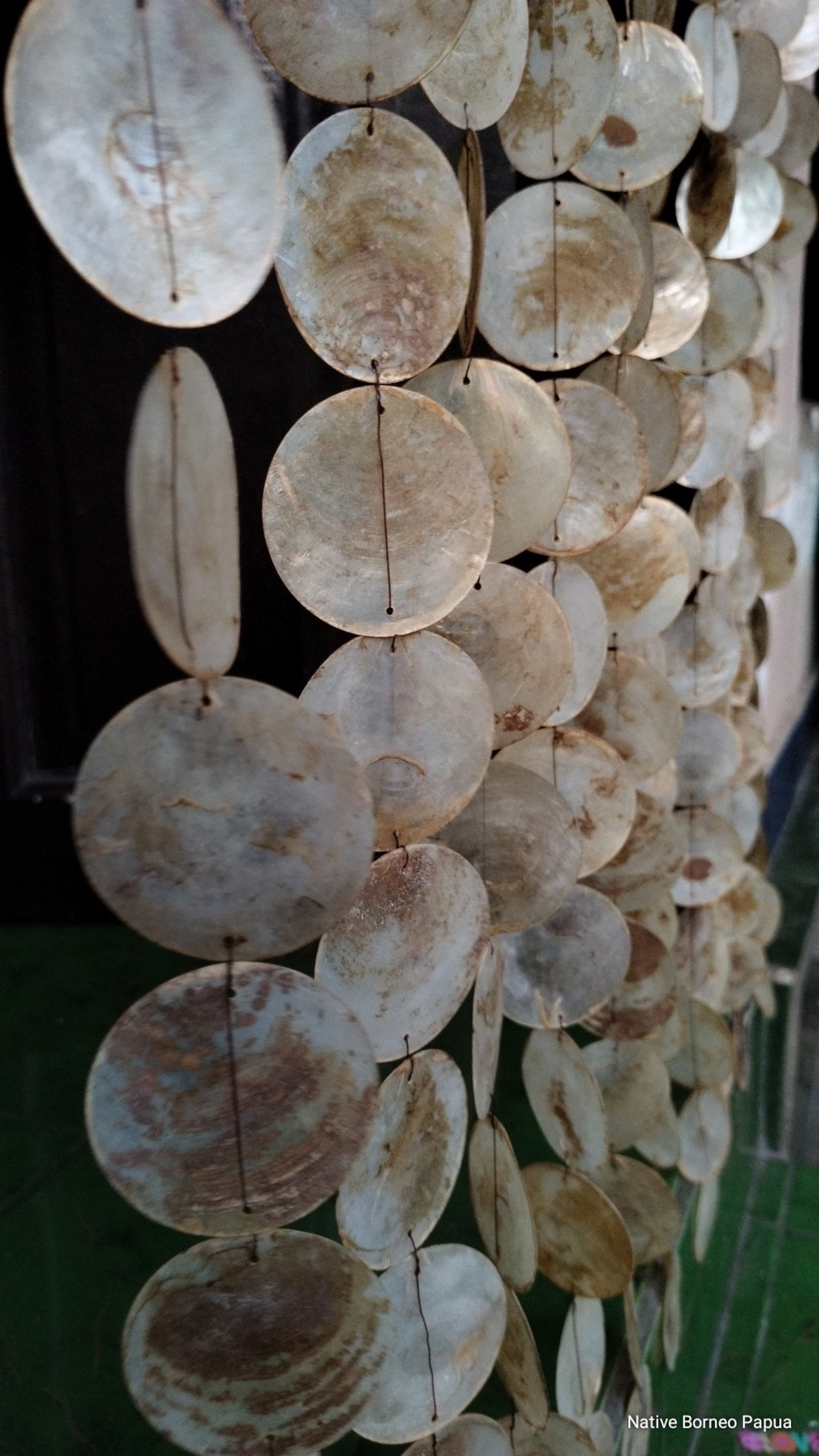 Capiz Shell Curtain: Boho Doorway Divider, Ocean Breeze. Round - Etsy