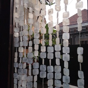 Square Capiz Shell Curtains ,shell Curtain for Doorway: Window Curtains ...
