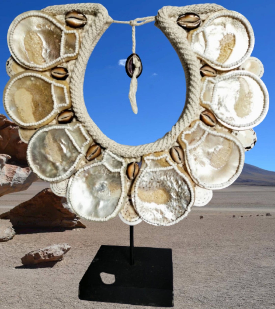 Papua Shell Necklaces on Stand Display,wall Decor,new Guenia Art ...