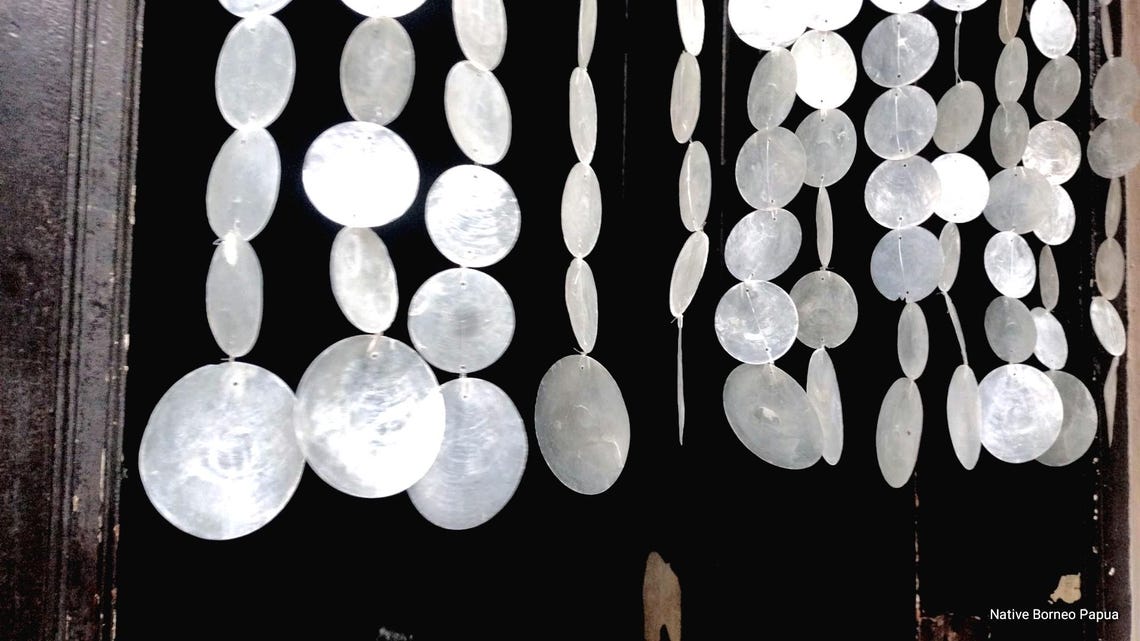 Capiz Shell Curtain: 57 Strand Boho Doorway Divider - Etsy