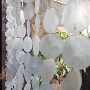 Capiz Shell Curtain: Boho Doorway Divider, Beach Decor. Round - Etsy
