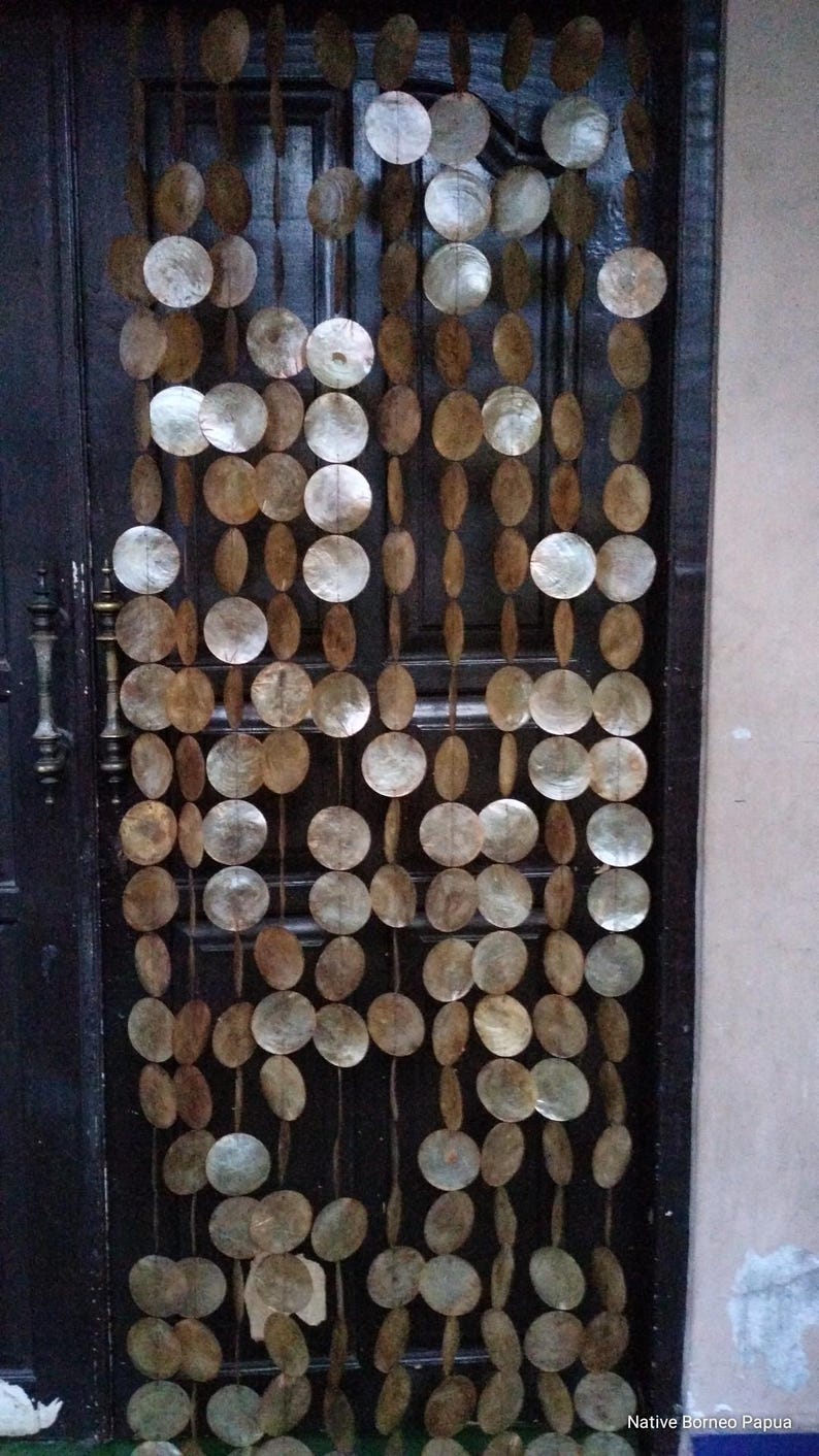 Capiz Shell Curtain: Boho Doorway Divider D 7 Cm - Etsy