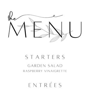 Modern Minimalist Leaf Menu Template - Editable Menu Download for ...