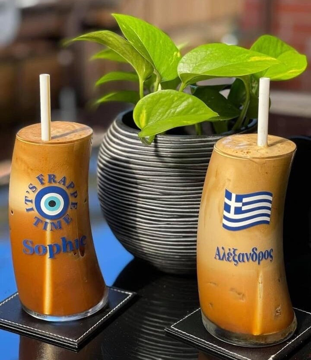 The Original Personalised Wave Frappe Glass - Etsy