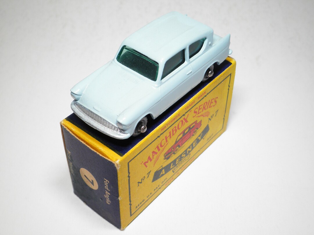Matchbox "series" No. 7 Ford Anglia, Like New, Original Rare Type C Box ...