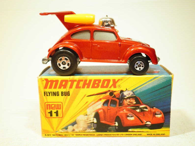 Matchbox Superfast No 11 Flying Bug, Chrome Helmet, Grey Windows, Like ...