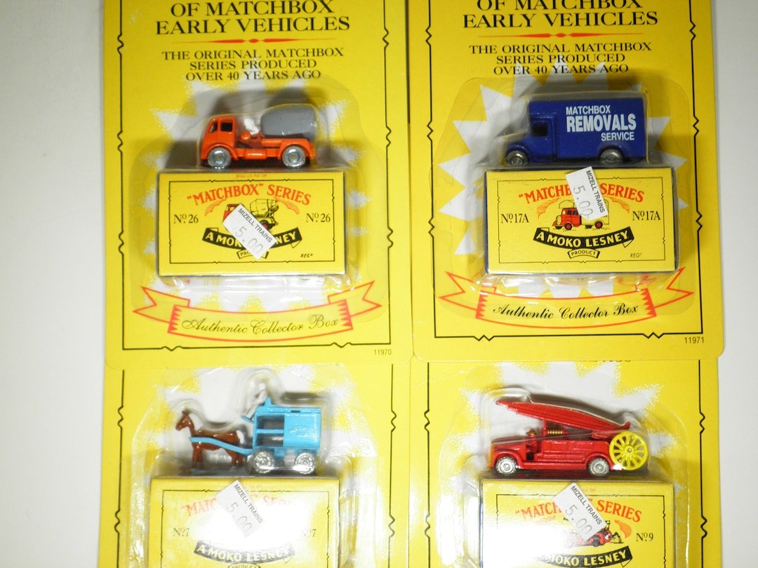 Matchbox "a MOKO Lesney" Authentic Re-creation, Numbers 7, 9, 17A & 26 ...