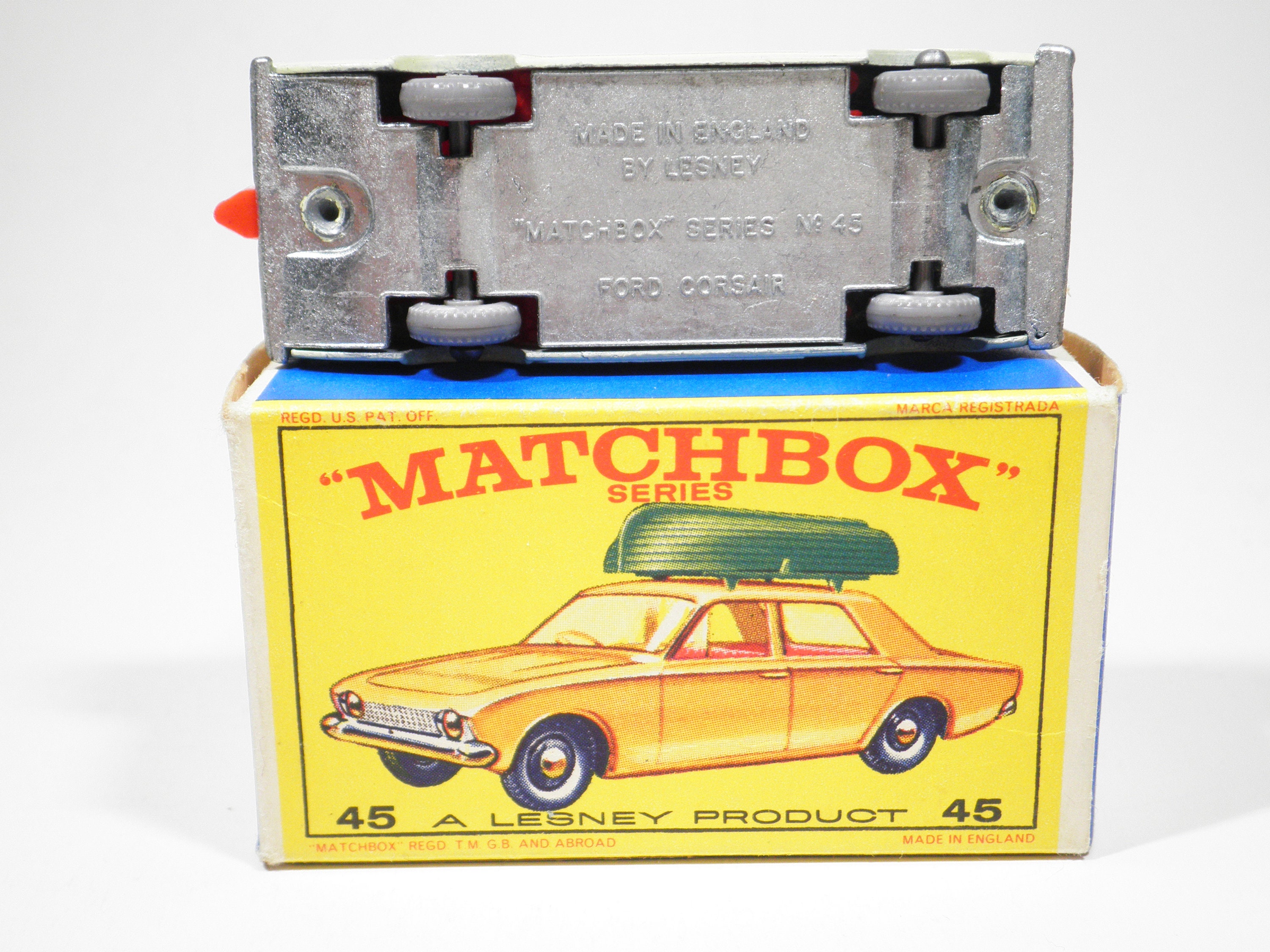 Matchbox series No. 45 Corsair and Boat, Grey Wheels, Like New in ...