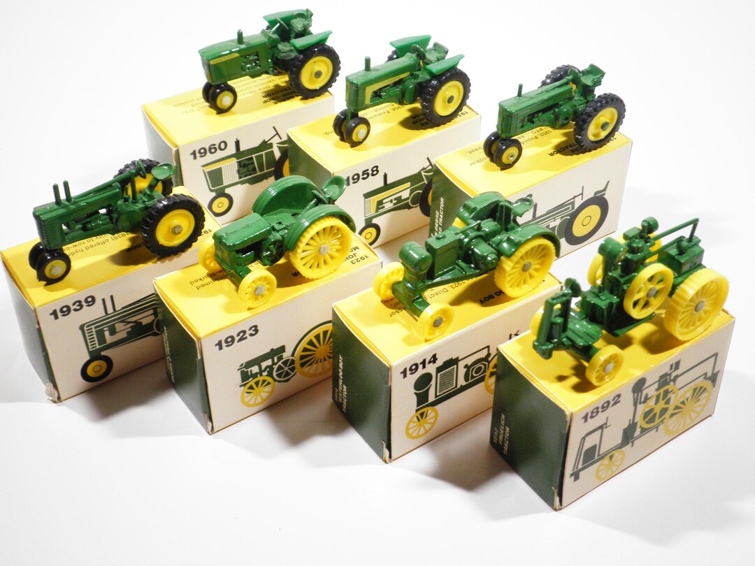 ERTLE - Seven John Deere Miniature Toy Tractors, Vintage - Etsy