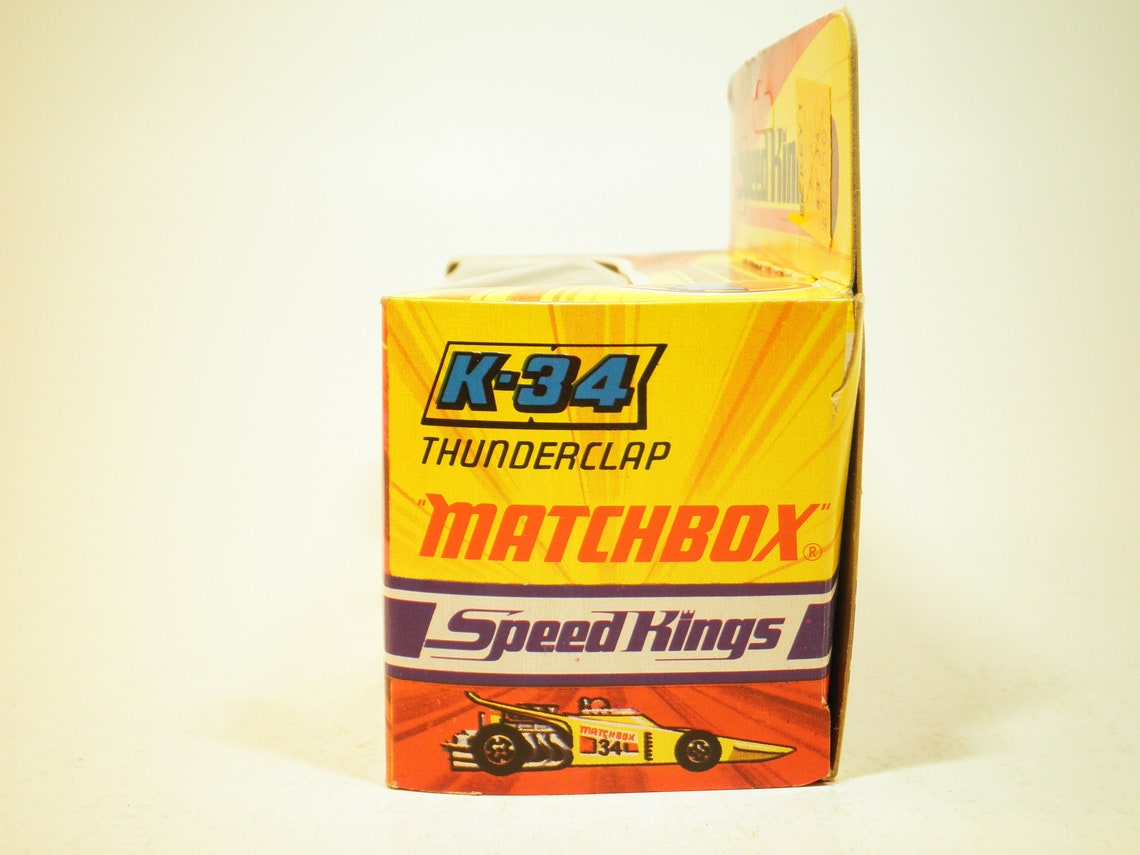 Matchbox Cars Speed Kings K-34 Thunderclap Race Car yellow Variant ...