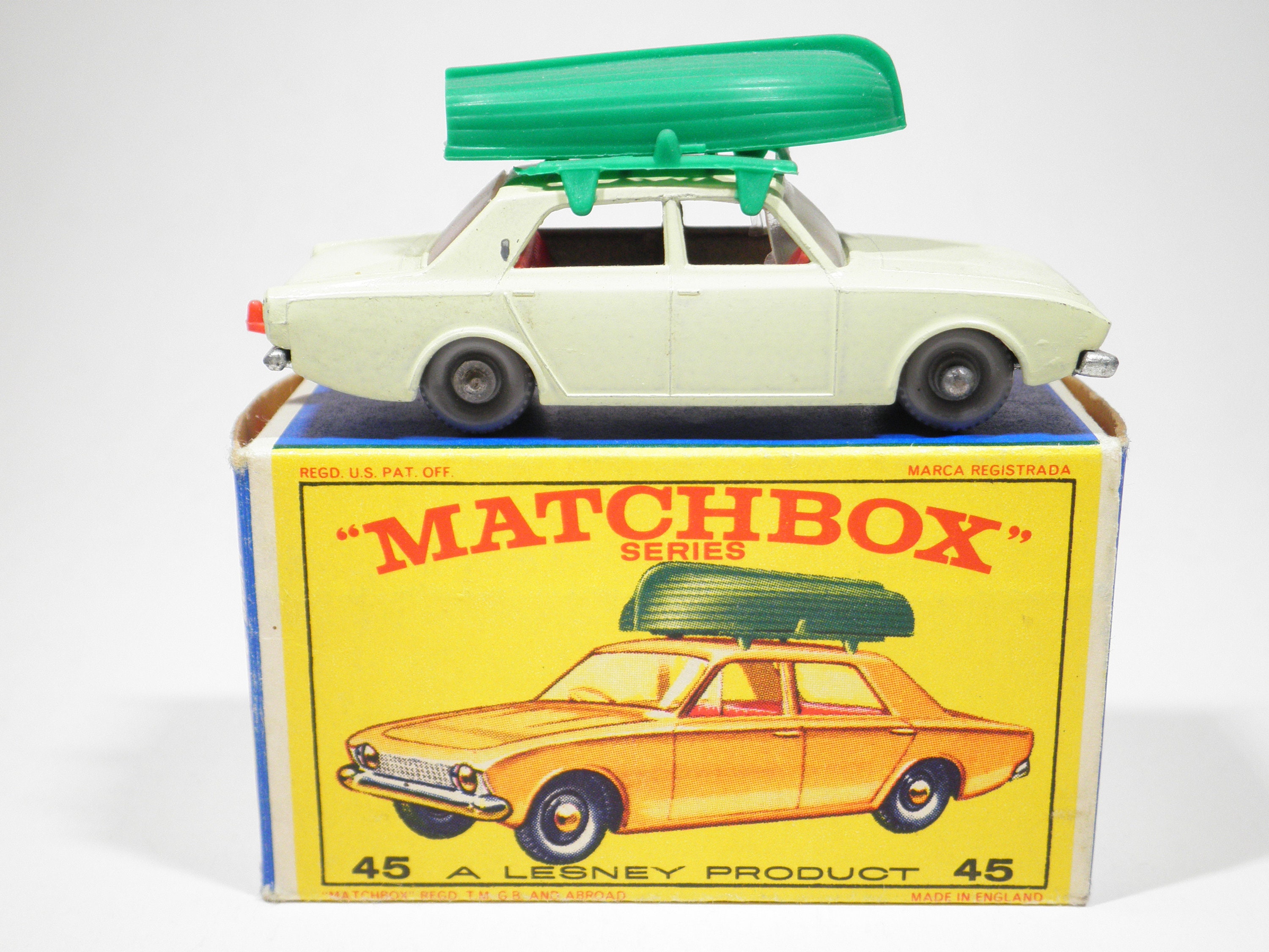 Matchbox series No. 45 Corsair and Boat, Grey Wheels, Like New in ...