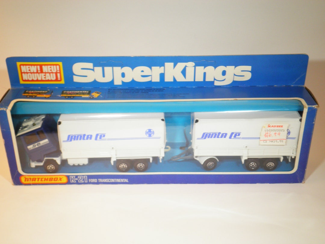 Matchbox Cars Super Kings K-21 Ford Transcontinental (white "santa Fe ...