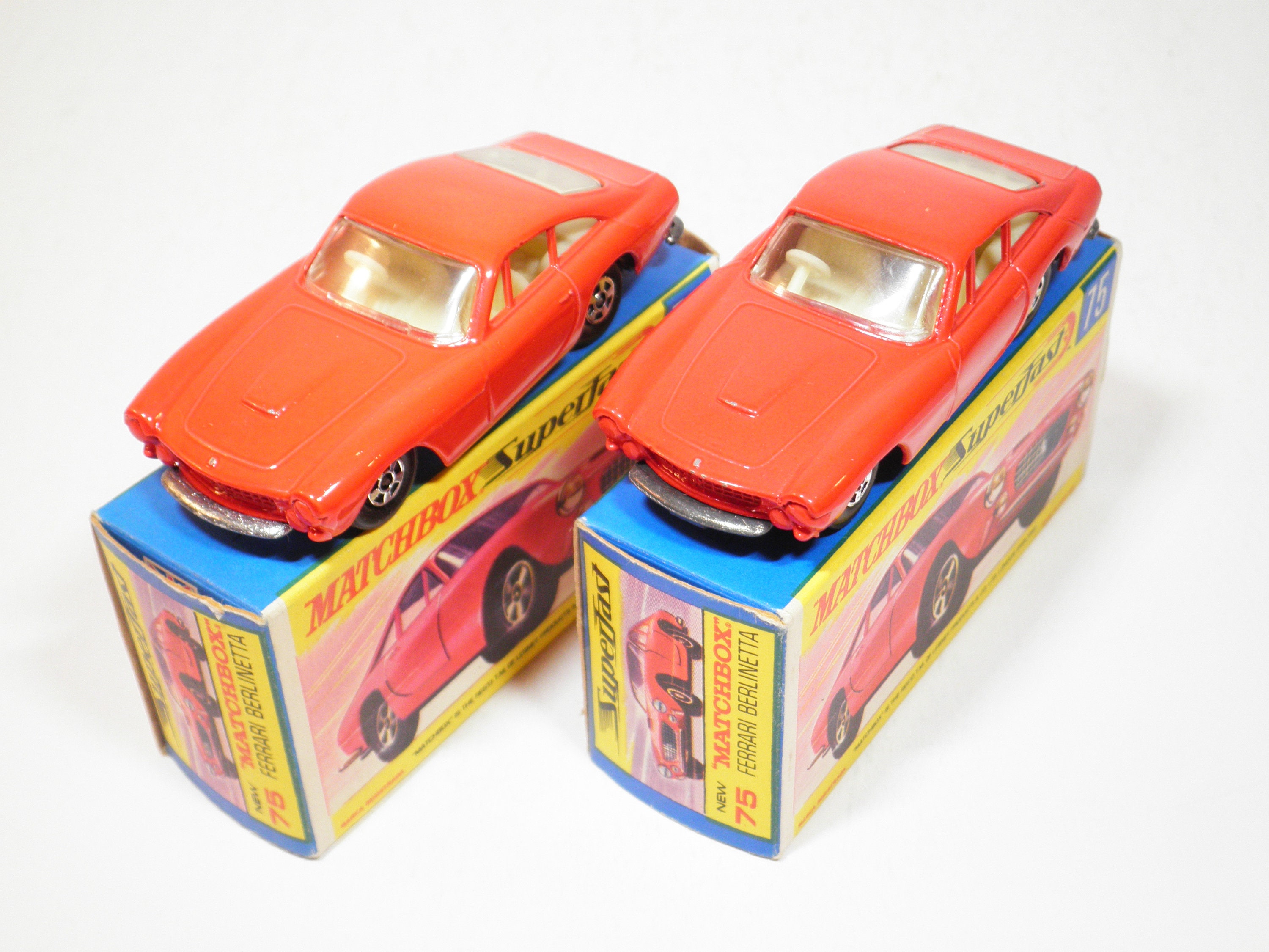 Matchbox Superfast No 75 Ferrari Berlinetta, Cherry Red and Red ...