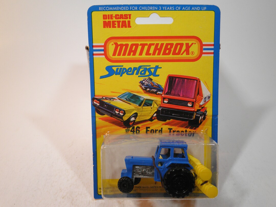 Matchbox Superfast No 46 Ford Tractor, Mint on Card, Lesney, Vintage ...