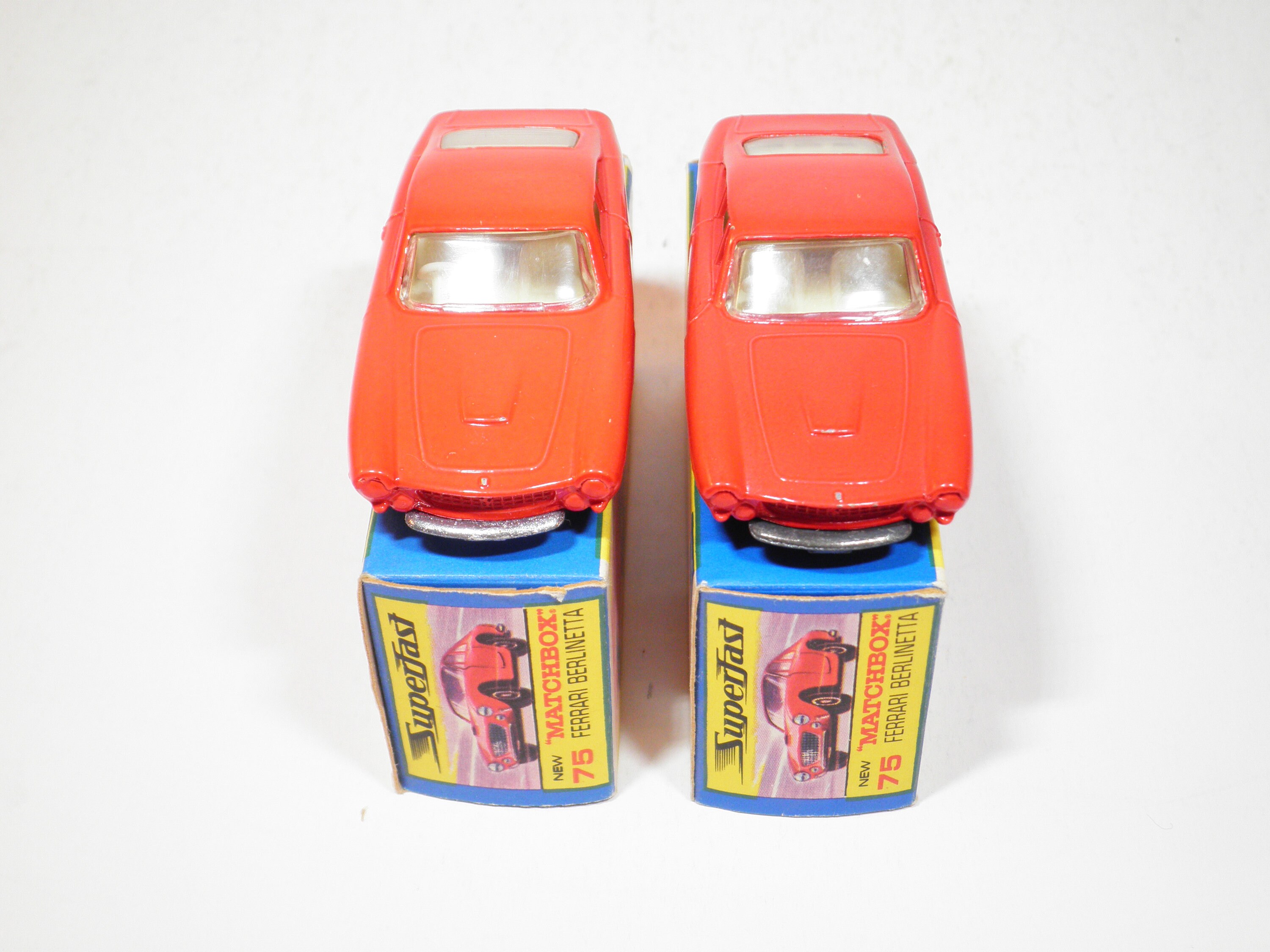 Matchbox Superfast No 75 Ferrari Berlinetta, Cherry Red and Red ...