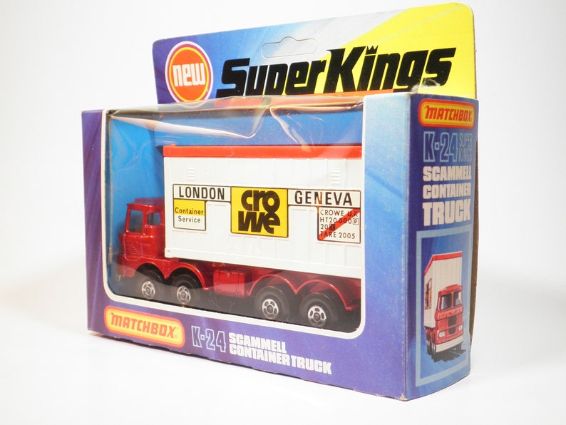 Matchbox Cars Super Kings K-24 Scammell Container Truck Vintage 1976 ...