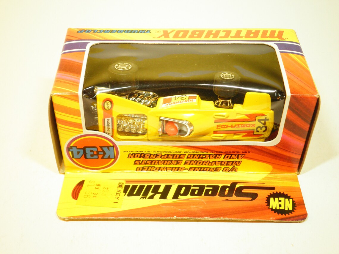 Matchbox Cars Speed Kings K-34 Thunderclap Race Car yellow Variant ...