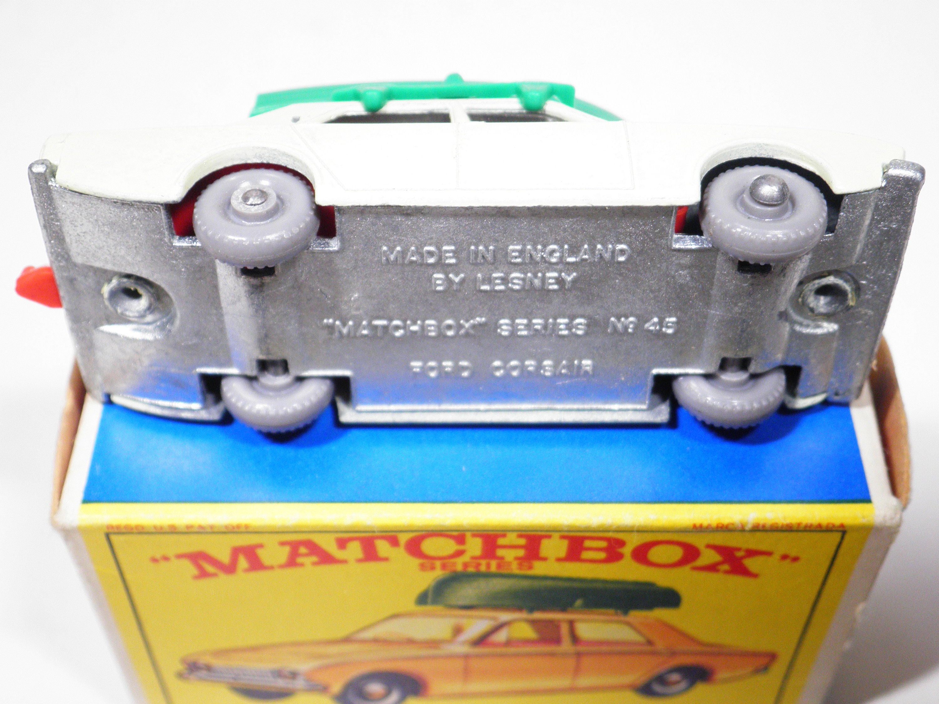 Matchbox series No. 45 Corsair and Boat, Grey Wheels, Like New in ...