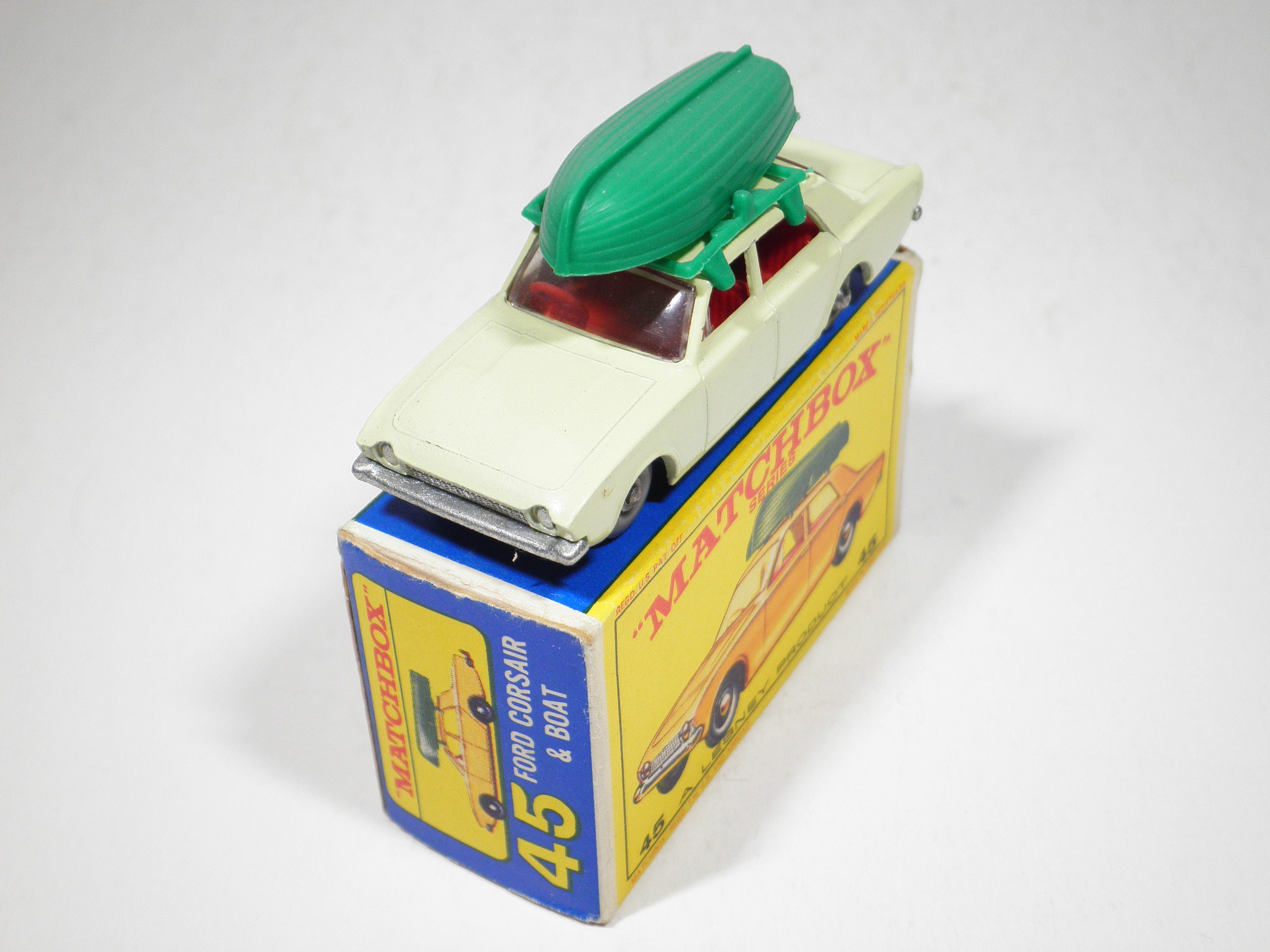 Matchbox series No. 45 Corsair and Boat, Grey Wheels, Like New in ...