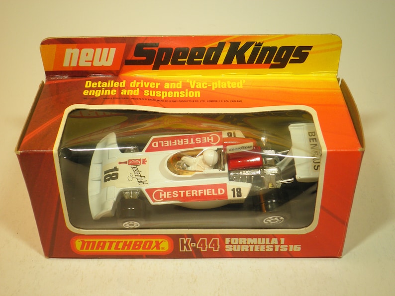 Matchbox Cars Speed Kings K-44 Formula 1 Surtees TS16 Race Car Brand ...