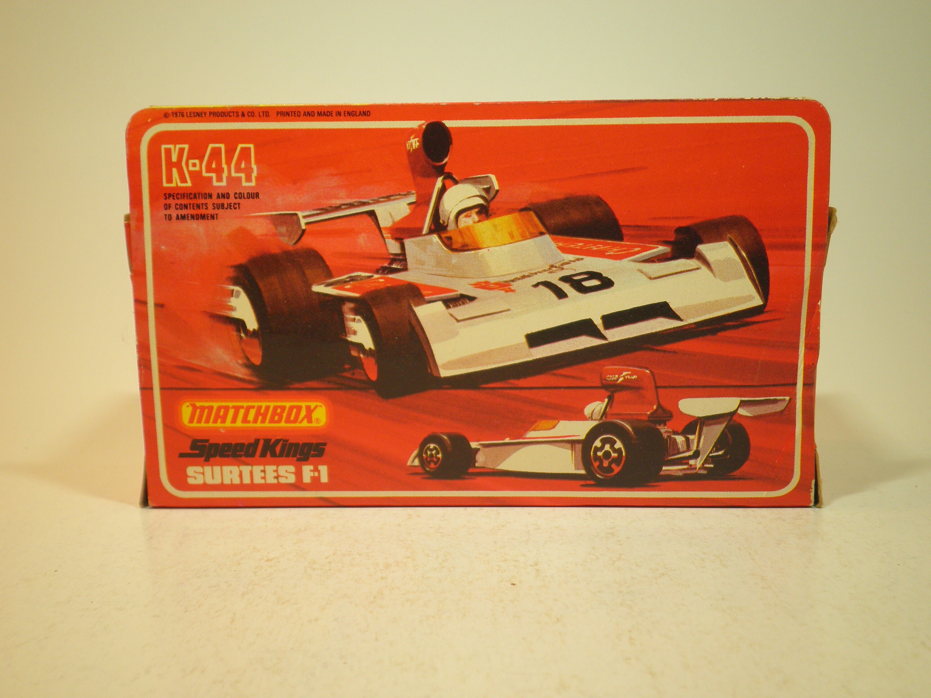 Matchbox Cars Speed Kings K-44 Formula 1 Surtees TS16 Race Car Brand ...