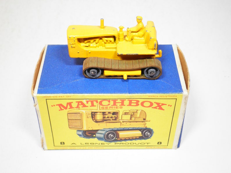 Matchbox "series" No. 8 Caterpillar Tractor, Grey Wheels, in Original ...