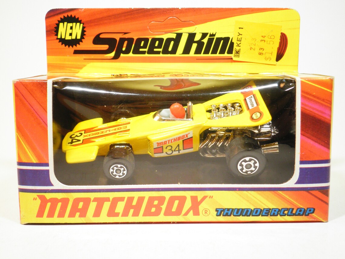 Matchbox Cars Speed Kings K-34 Thunderclap Race Car yellow Variant ...