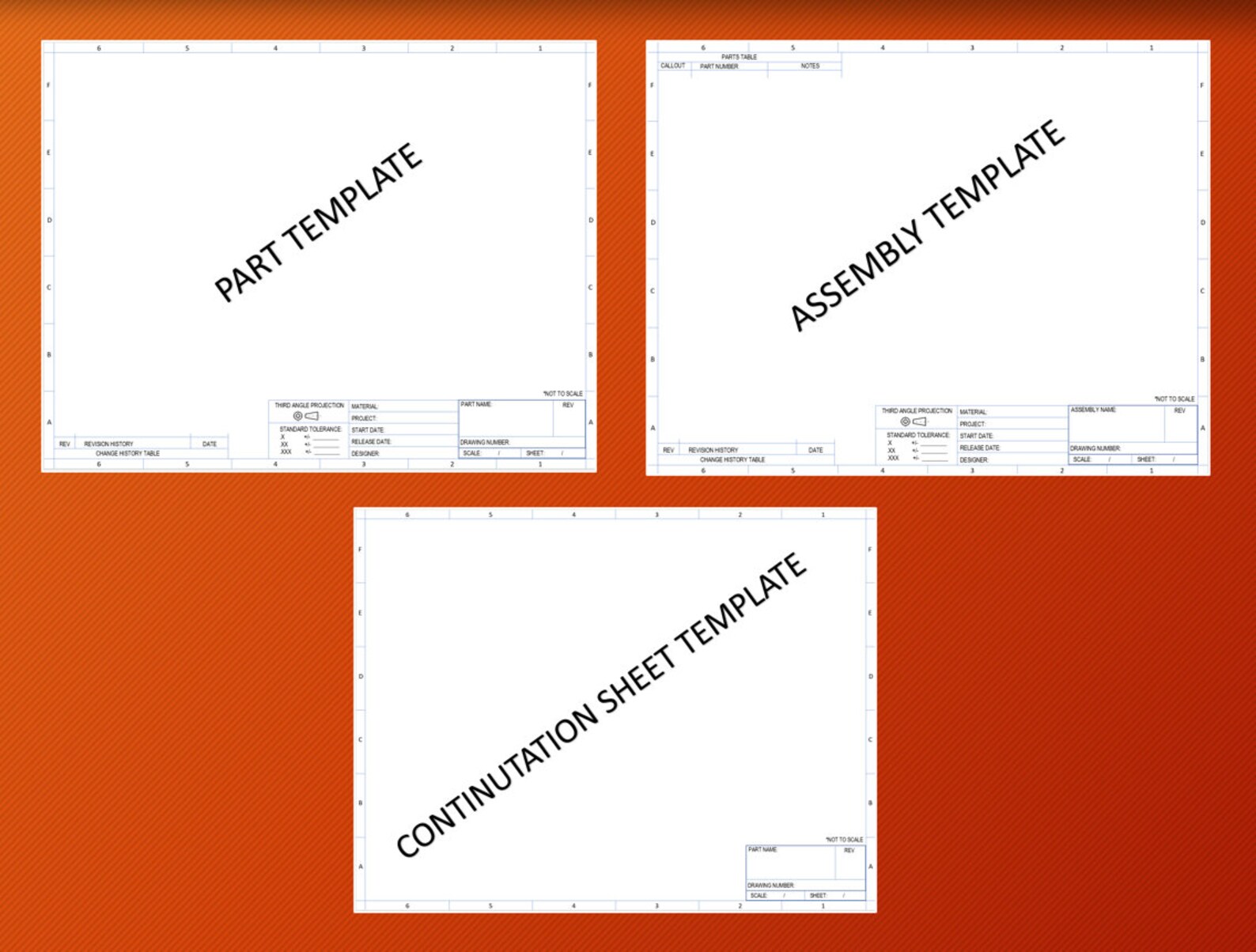 ENGINEERING DRAWING TEMPLATES 3pk - Etsy