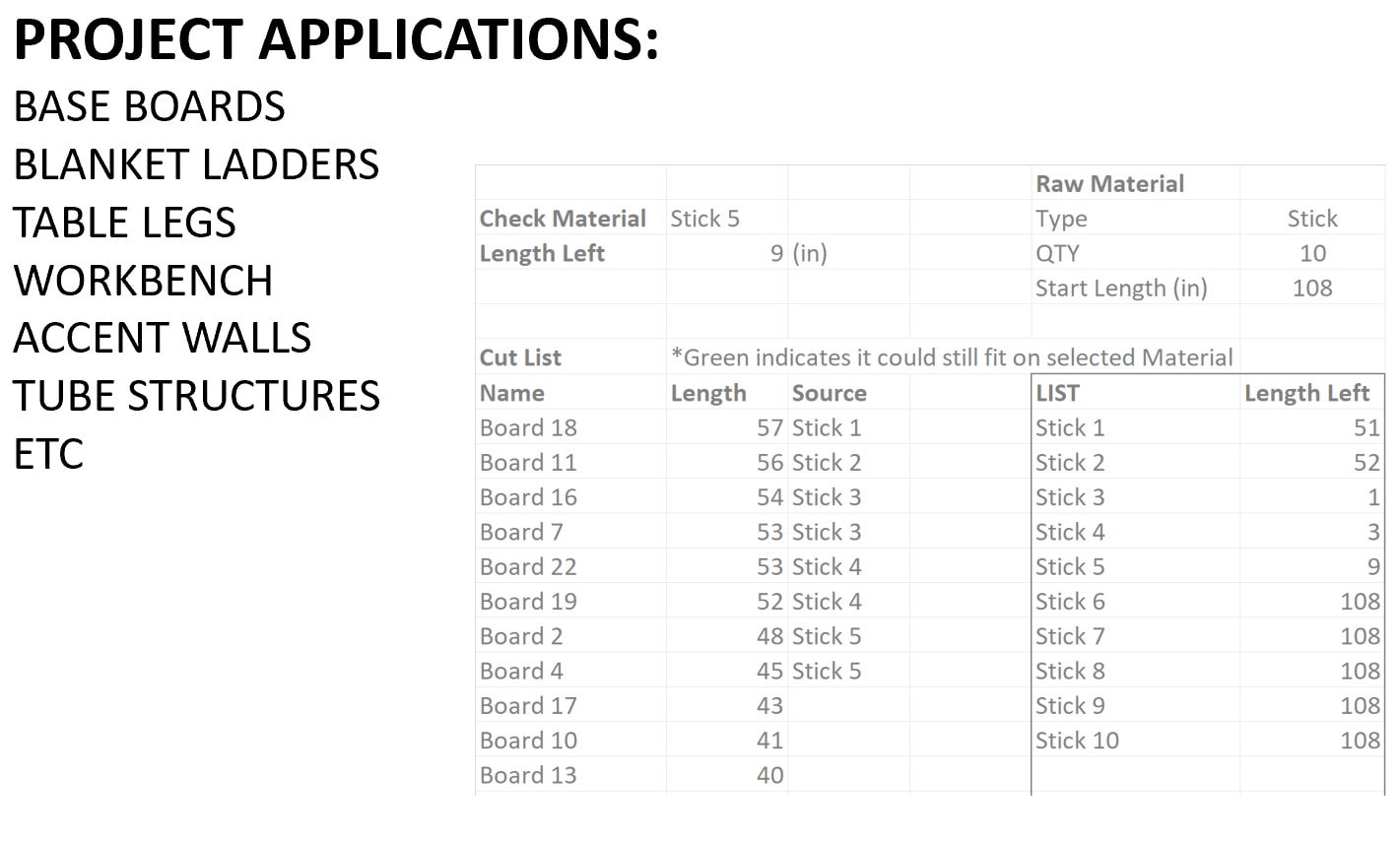 DIY CUTLIST OPTIMIZER - Etsy