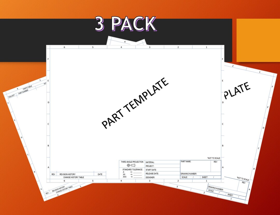 ENGINEERING DRAWING TEMPLATES 3pk - Etsy