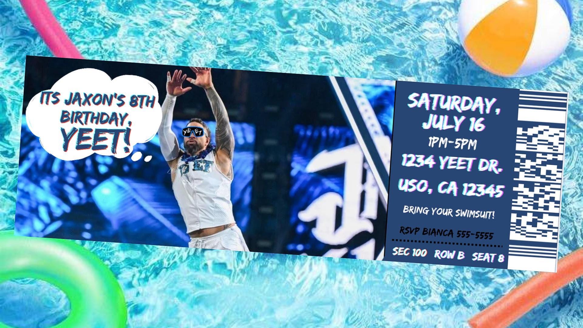 Yeet Jey Uso Birthday Invitation Digital Download, Boys Birthday ...