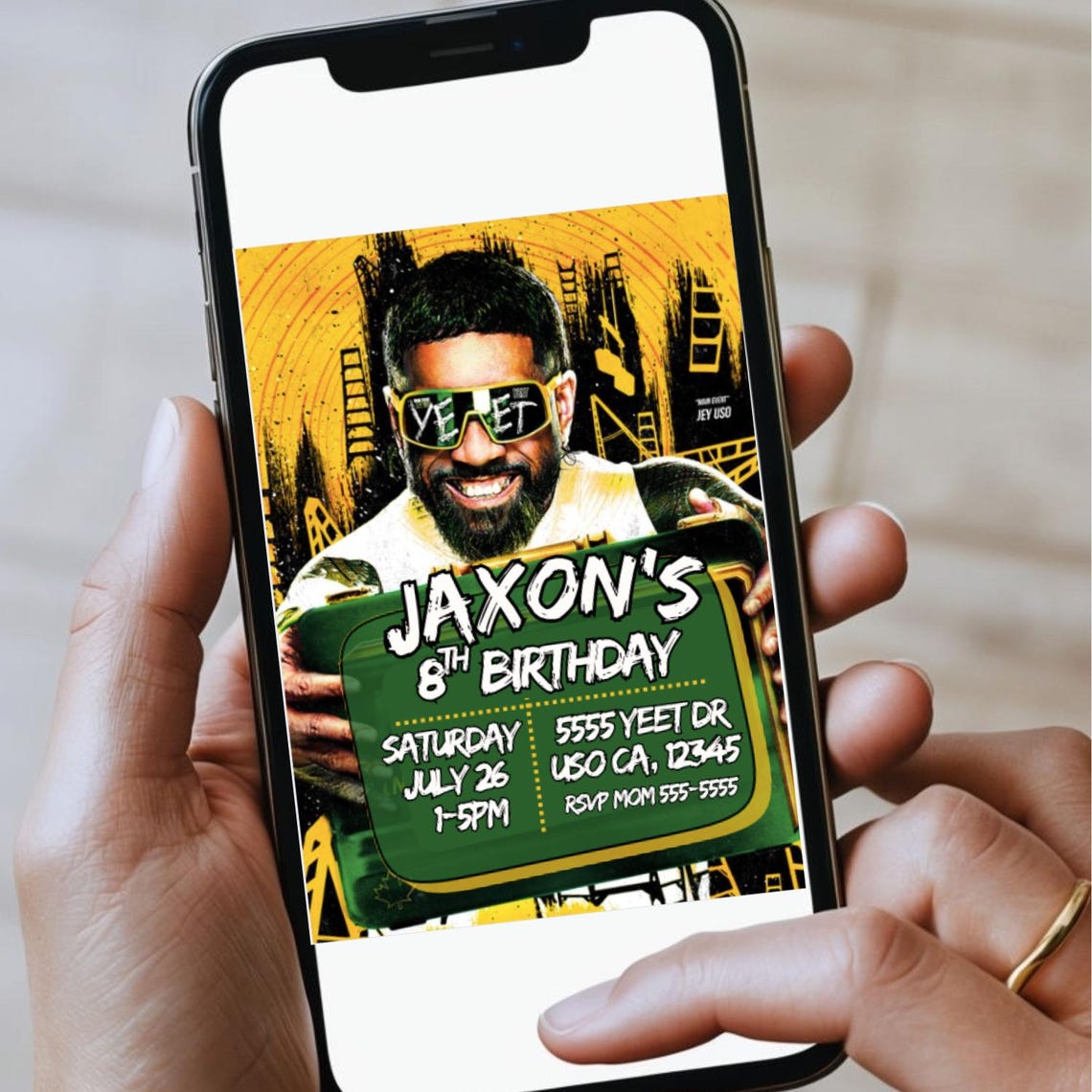 Yeet Jey Uso Birthday Invitation Digital Download, Boys Birthday ...