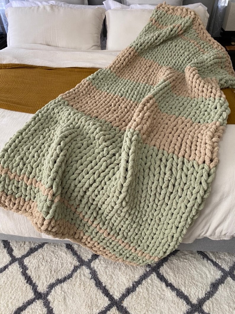 Chunky Knit Blankets | Chunky Knit Throw | Super Chunky Blanket - Etsy