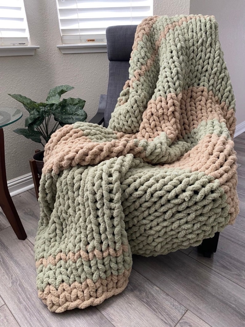 Chunky Knit Blankets | Chunky Knit Throw | Super Chunky Blanket - Etsy