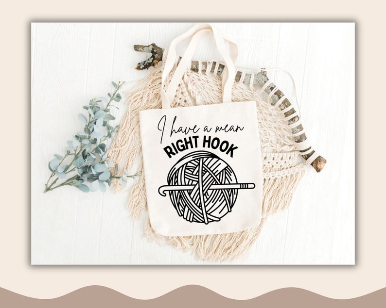 Crochet SVG, I Have a Mean Right Hook | Crochet Clipart - Digital Download - Etsy