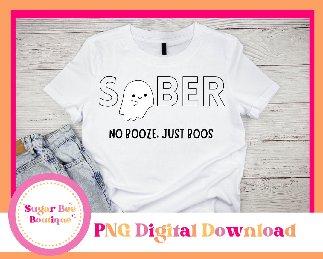 AA Sobriety Halloween PNG - No Booze, Just Boos | Halloween Recovery ...