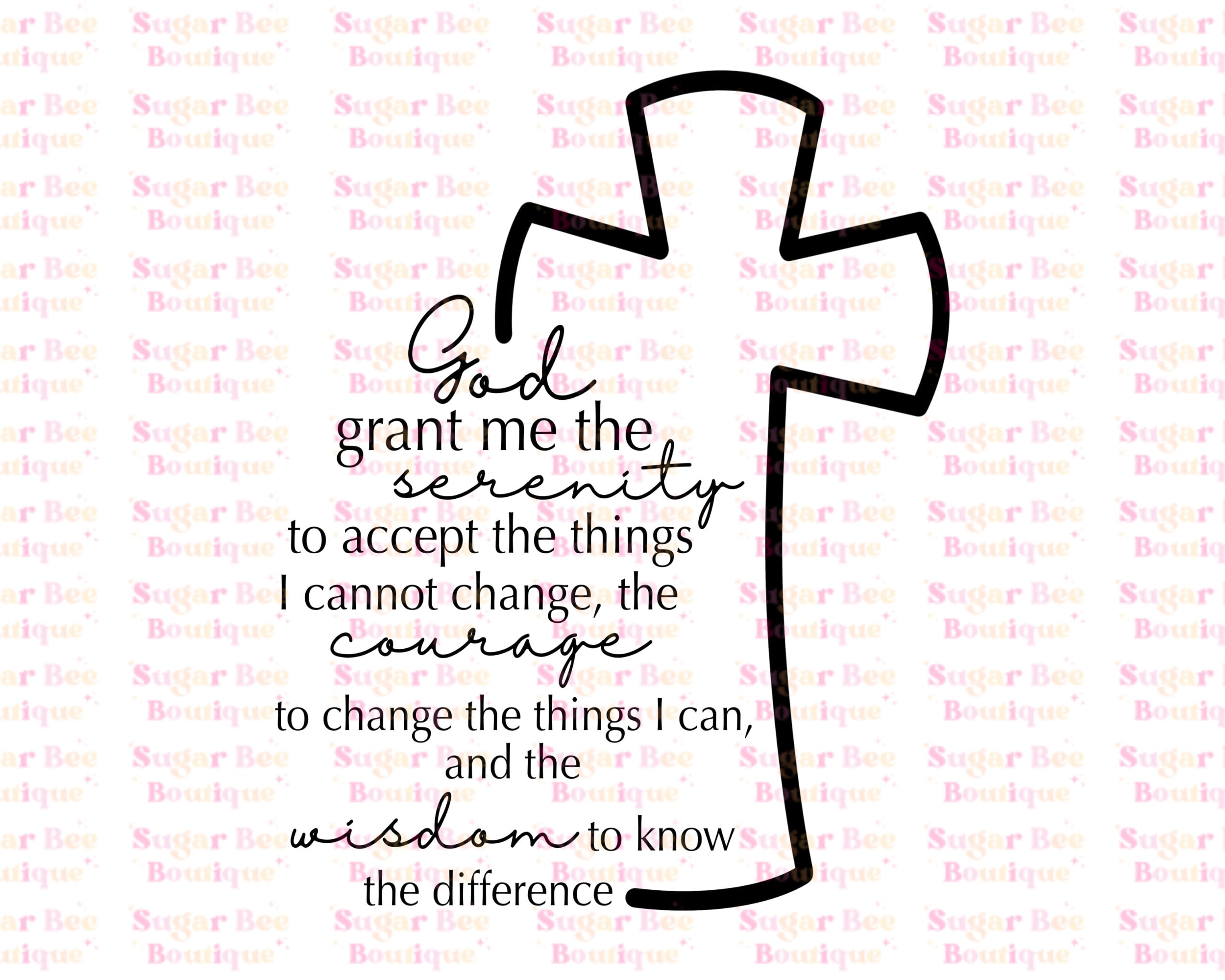 AA Sobriety Serenity Prayer SVG | Alcoholics Anonymous Svg | Sobriety ...