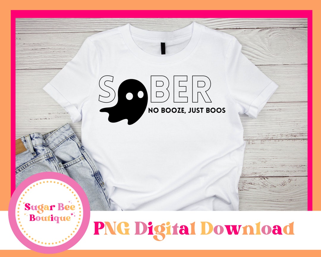 AA Sobriety Halloween PNG - No Booze, Just Boos | Halloween Recovery ...