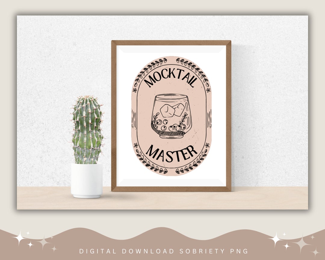 Mocktail Master PNG | AA Sobriety PNG | Sober Living Png - Digital ...