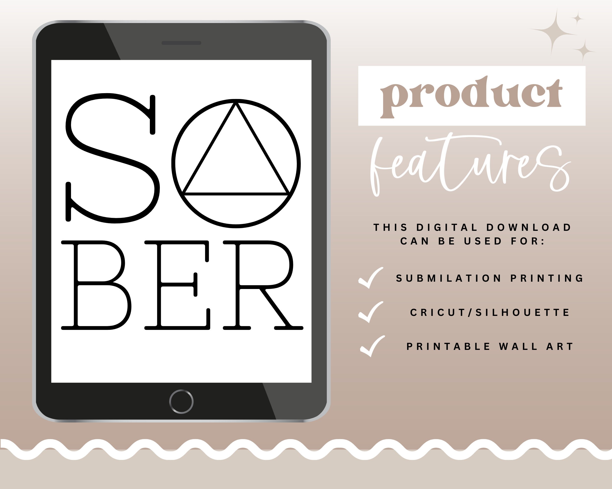 Sober SVG | Sobriety SVG | AA Sobriety Svg | Recovery Svg | Rehab Svg ...