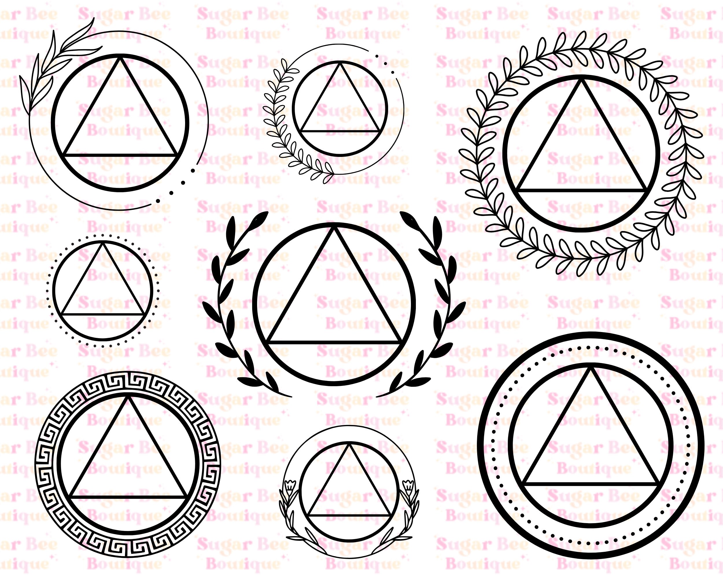 AA Sobriety SVG Bundle Pack - Digital Download - 44 Svgs Included - Can ...