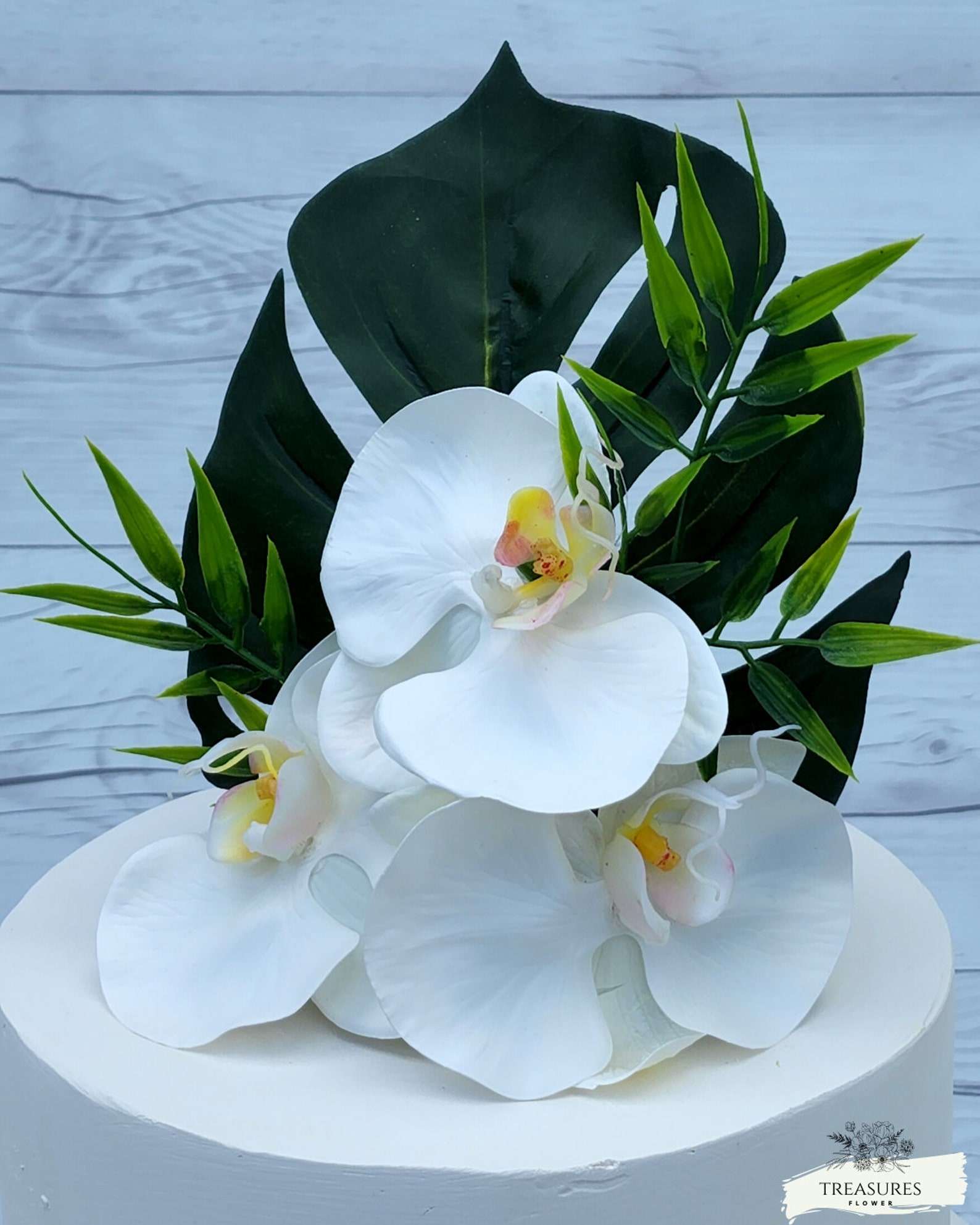 White Wedding, Cake Topper and Cluster, White Cake Flowers, White Silk ...