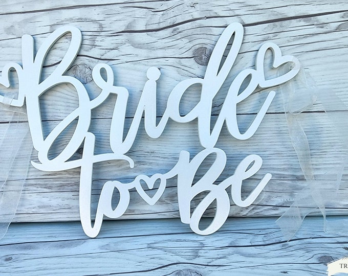 White Bride to Be Wood Sign, Wedding Bride to Be Chair, Bride to Be ...
