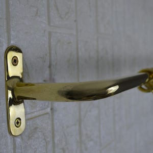 Unlacquered Brass French Return Curtain Rod With Rings - Etsy