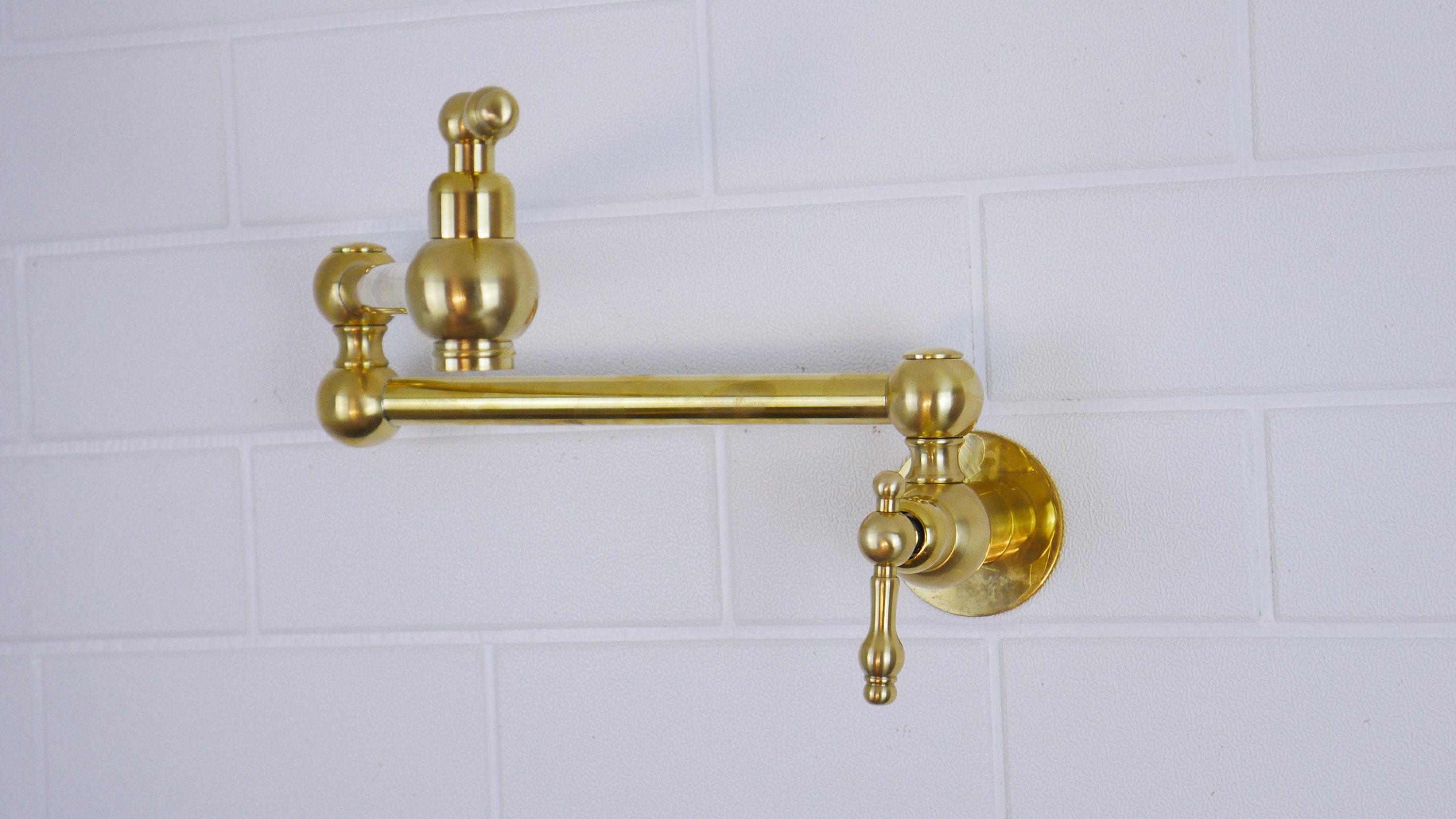 Unlacquered Solid Brass Pot Filler , Pot Filler , Kitchen Pot Filler ...