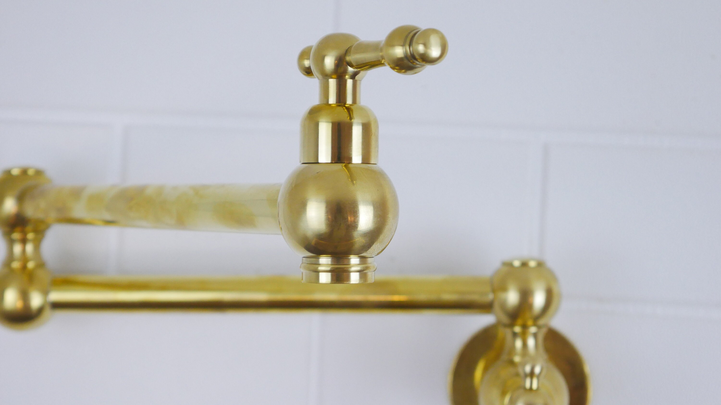 Unlacquered Solid Brass Pot Filler , Pot Filler , Kitchen Pot Filler ...