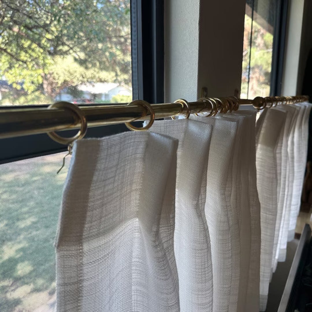 French-style Curtain Rod, Unlacquered Brass French-style Curtain Rod ...