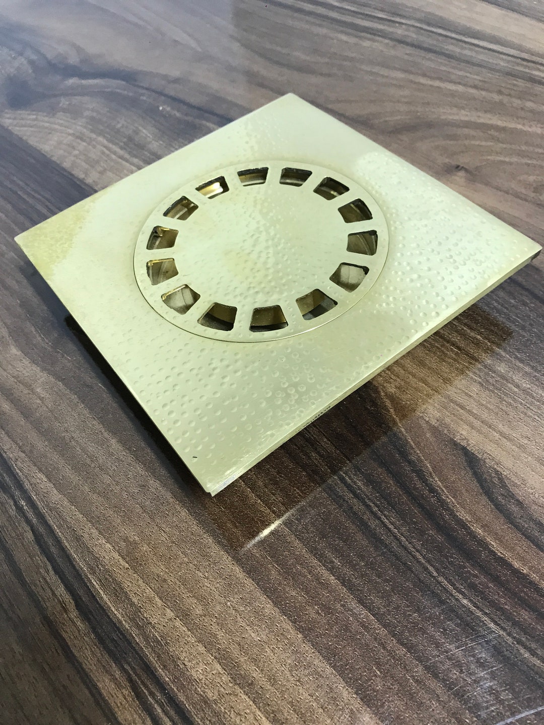 Solid Brass Floor Drain, Hammered Square Shower Drain Cover - Etsy