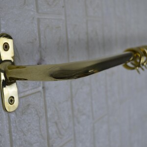 Unlacquered Brass French Return Curtain Rod With Rings - Etsy