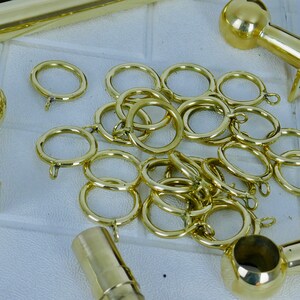 Handmade Unlacquered Brass French-style Curtain Rod With Rings - Etsy